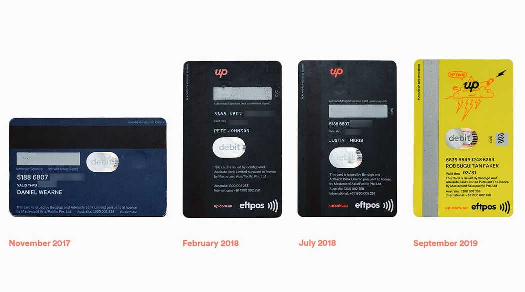 Deliver bank card; melt faces