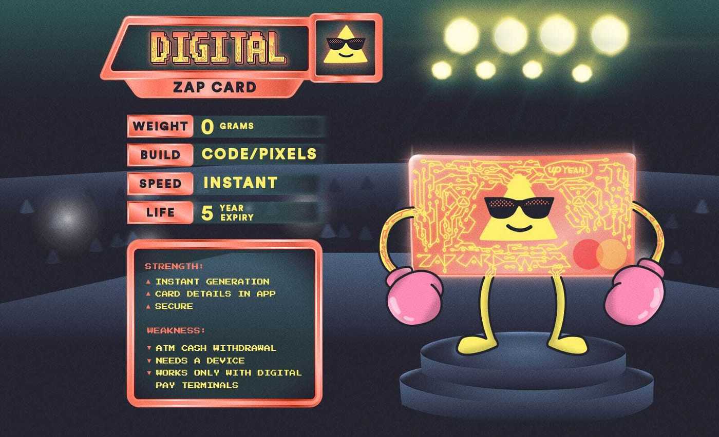 UP CARD VS ZAP CARD: Pixel Meets Plastic